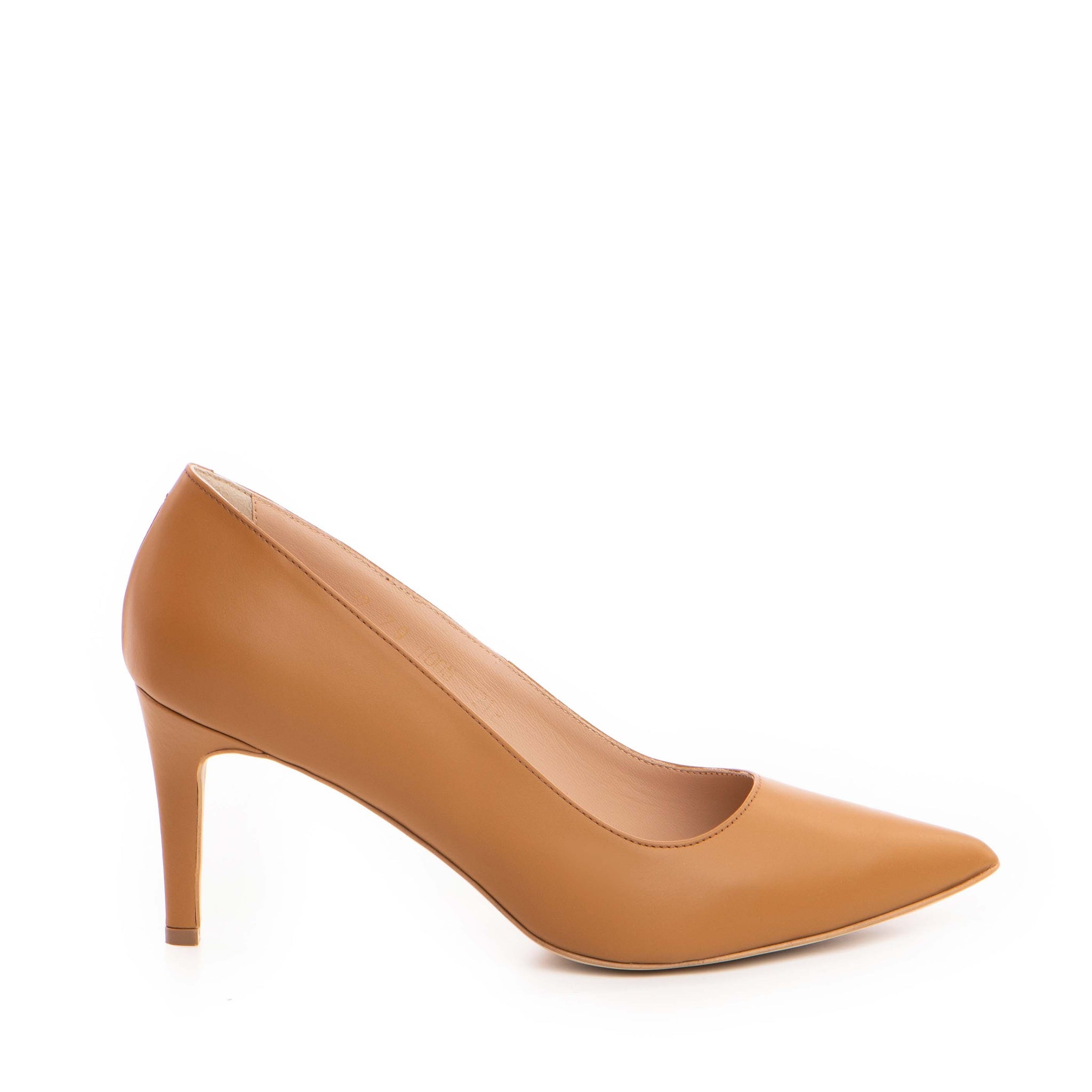 Pantofi Stiletto Guban Coniac - Piele Nappa
