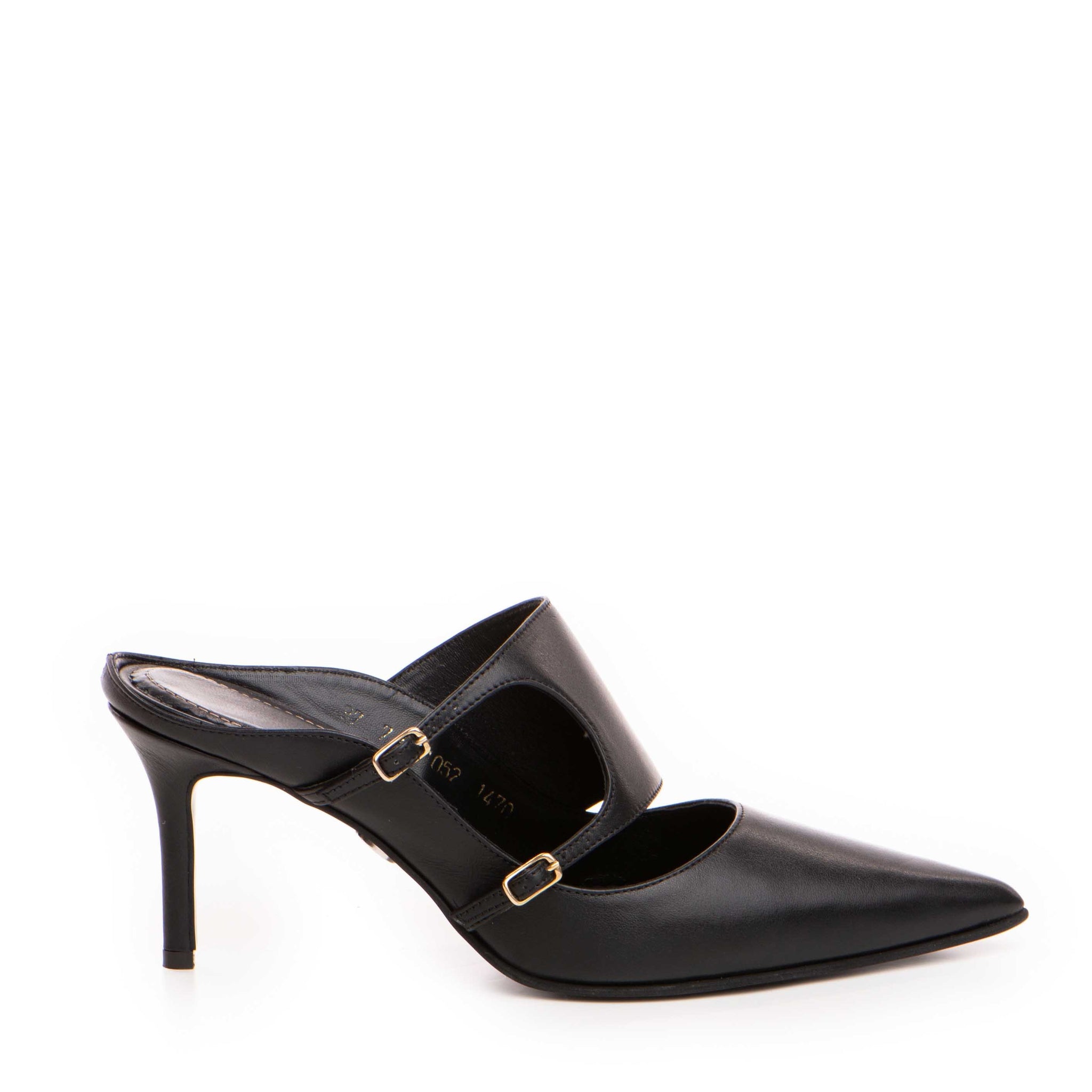 Saboti dama Guban model 1470 piele nappa negru