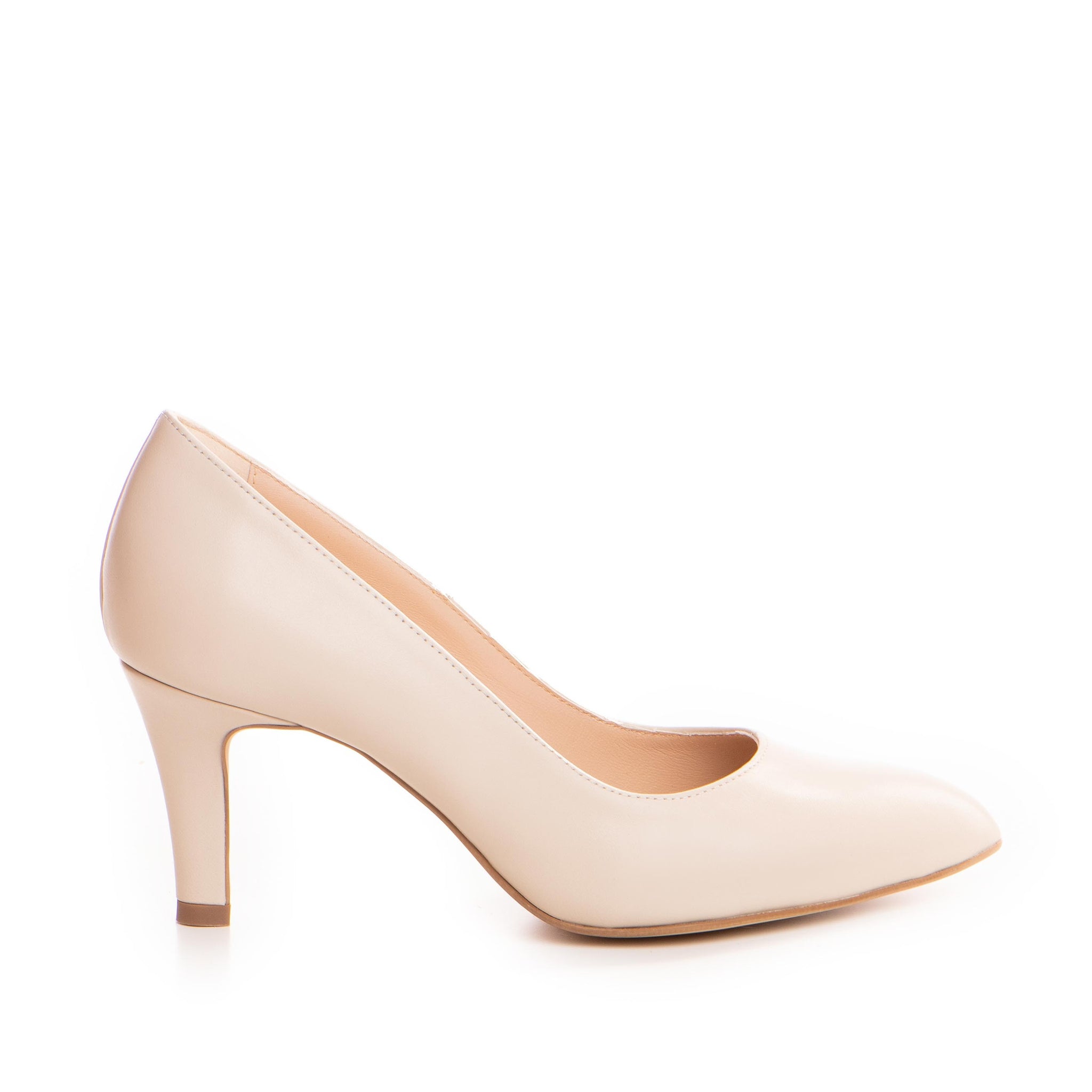 Pantofi Stiletto Guban Roz Nude - Piele Nappa