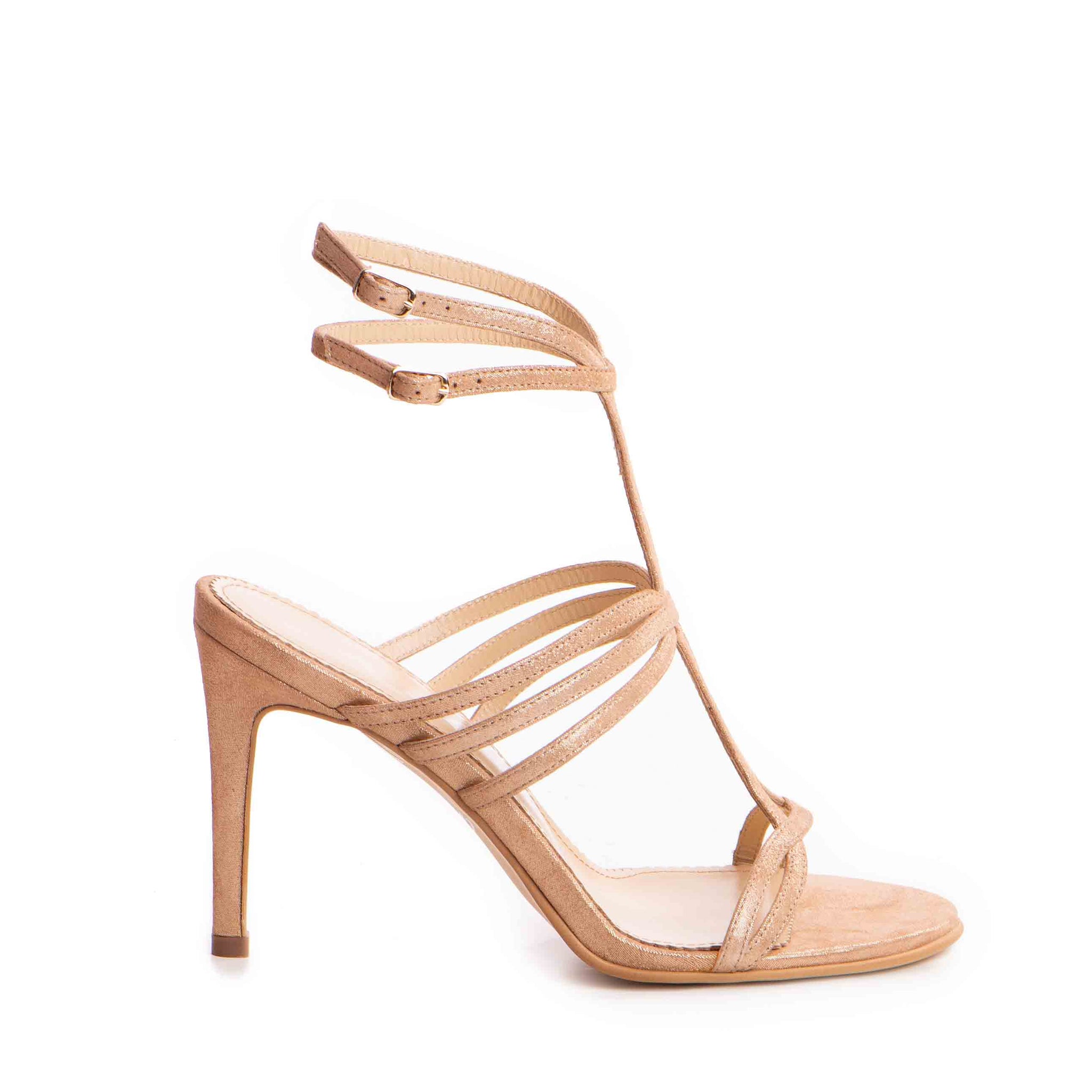 Sandale dama Guban model 1552 velur bej sidef