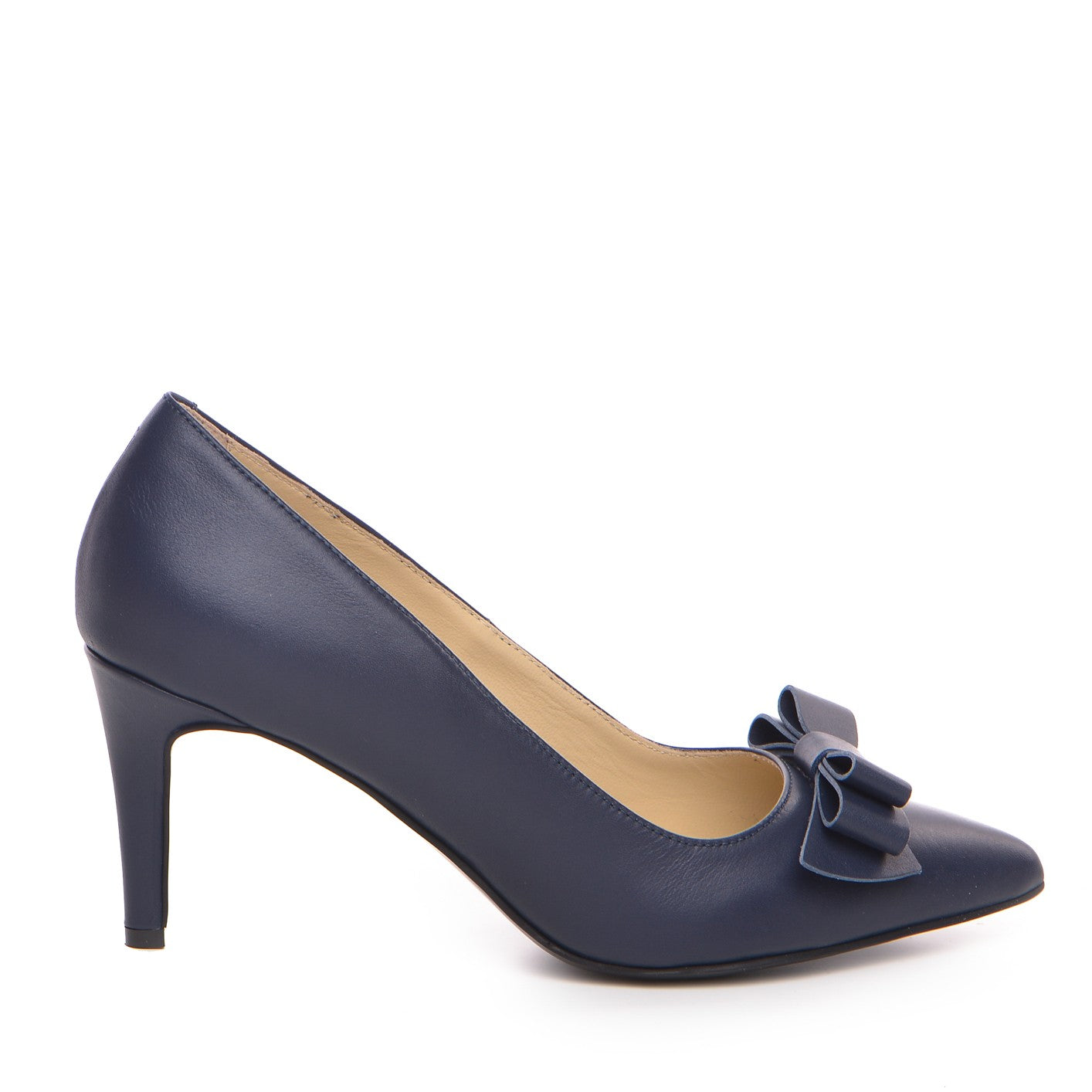 Pantofi Stiletto Guban Bleumarin - Piele Nappa
