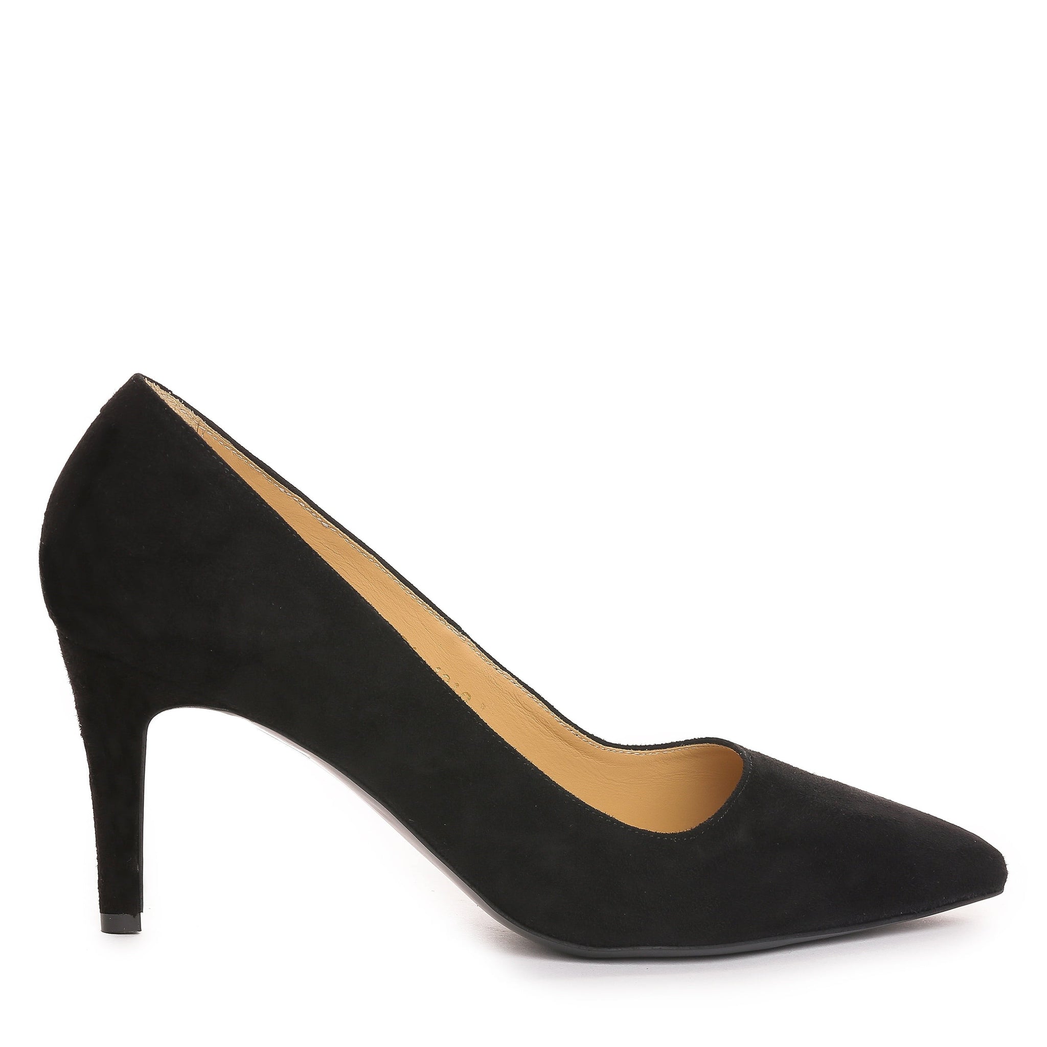 Pantofi Stiletto Guban Negri - Piele Velur