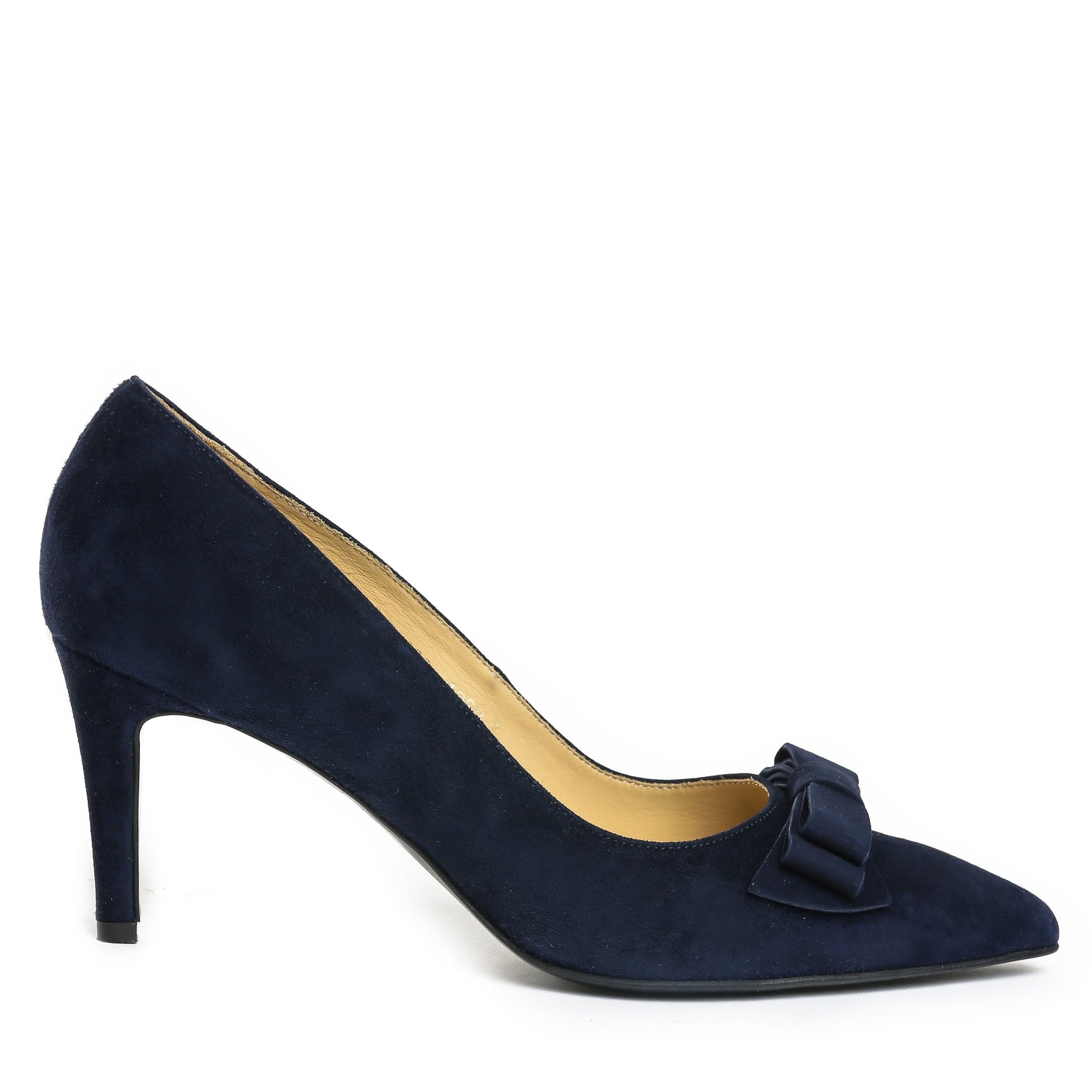 Pantofi Stiletto Guban Bleumarin - Piele Velur