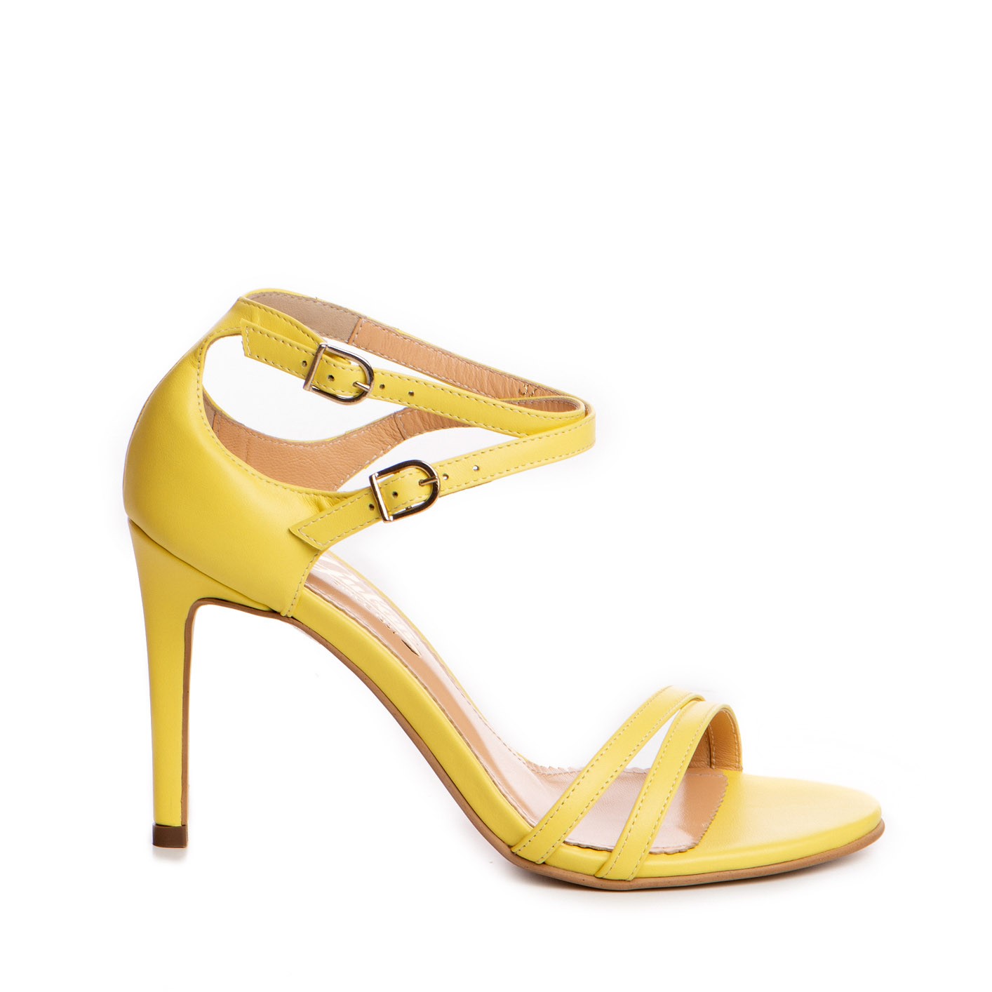 Sandale dama Guban model 1388 piele nappa galben