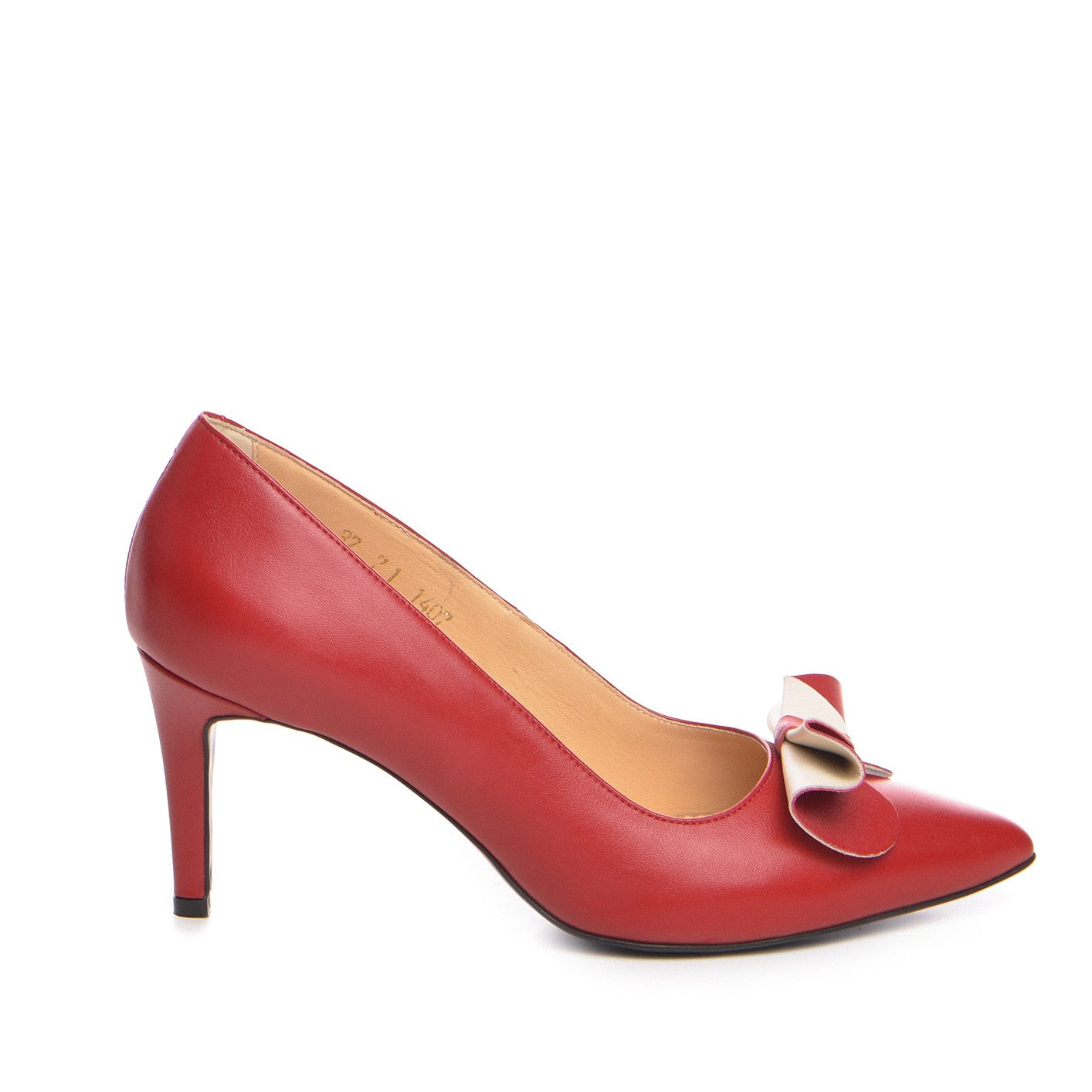 Pantofi Stiletto Guban Rosii cu Funda - Piele Nappa