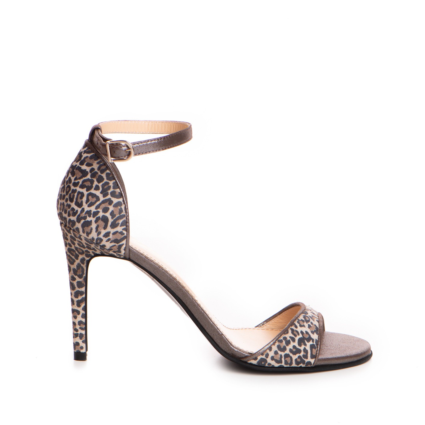 Sandale dama Guban model 1443 piele velur animal print/velur sidef