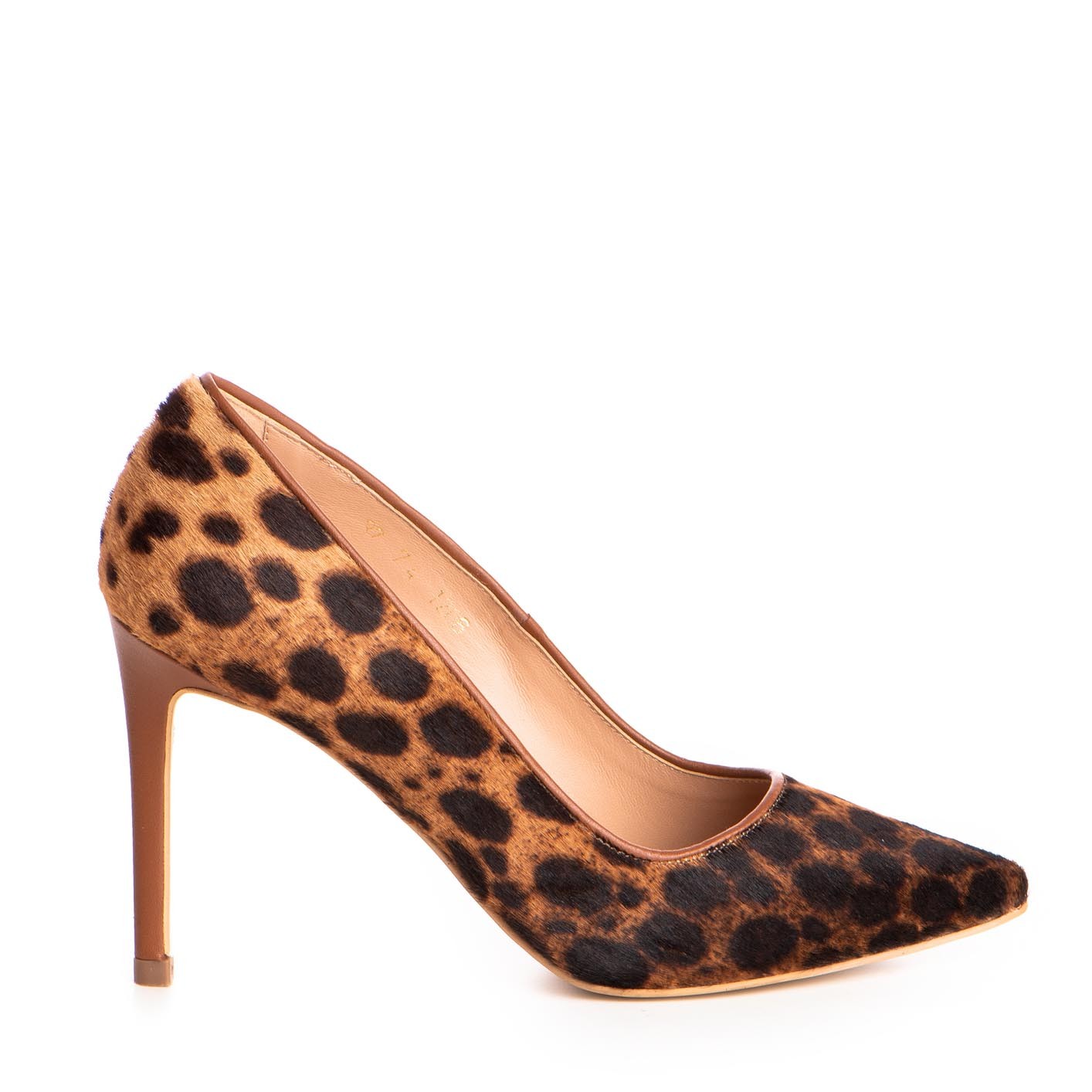Pantofi Stiletto Guban Ponei Coniac