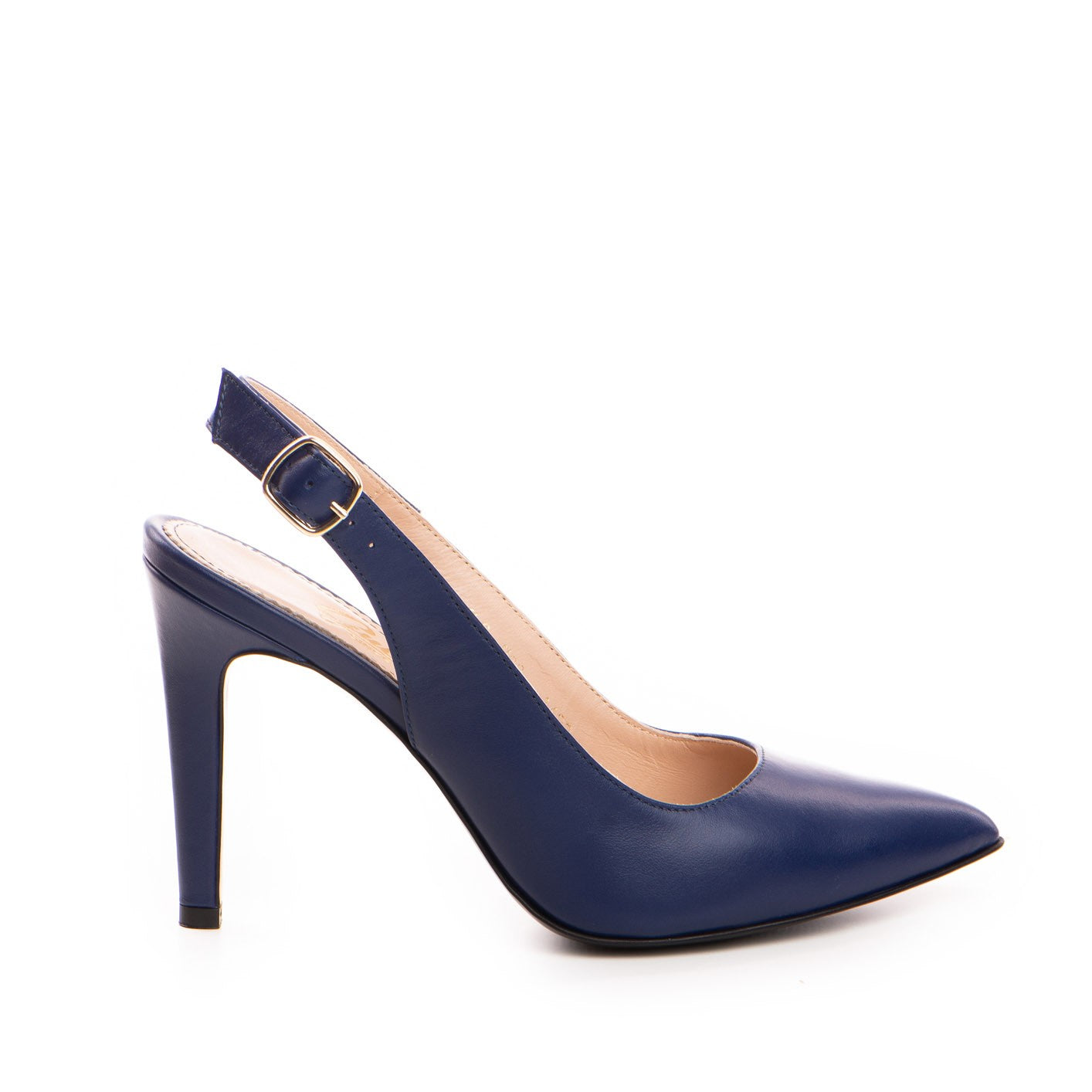 Pantofi Slingback Guban Albastri - Piele Nappa