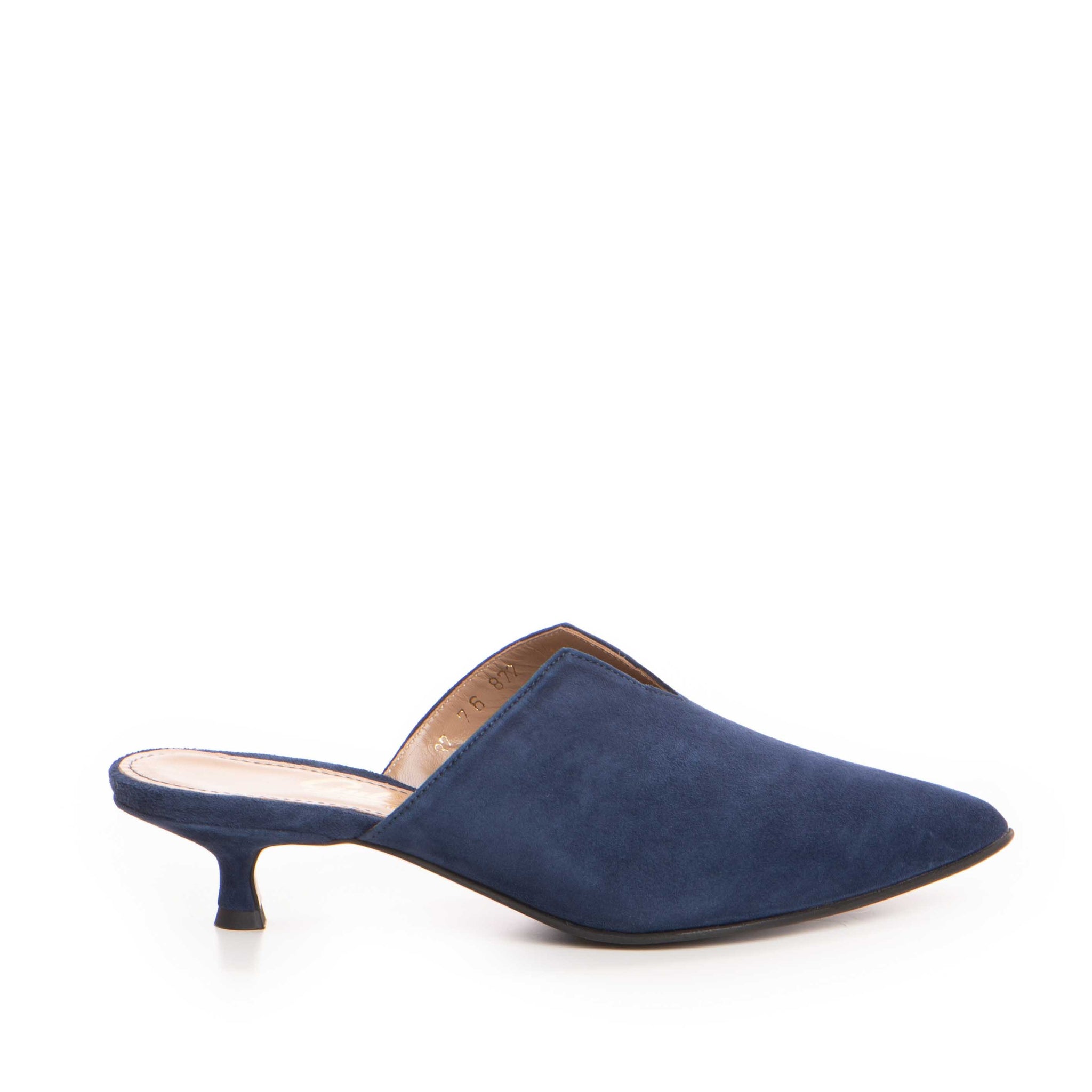 Saboti dama Guban model 1473 piele velur bleumarin