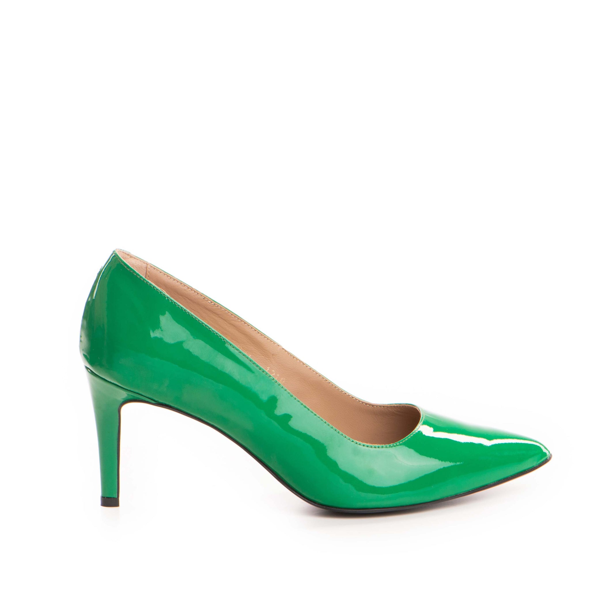 Pantofi Stiletto Guban Verzi - Piele Lăcuită