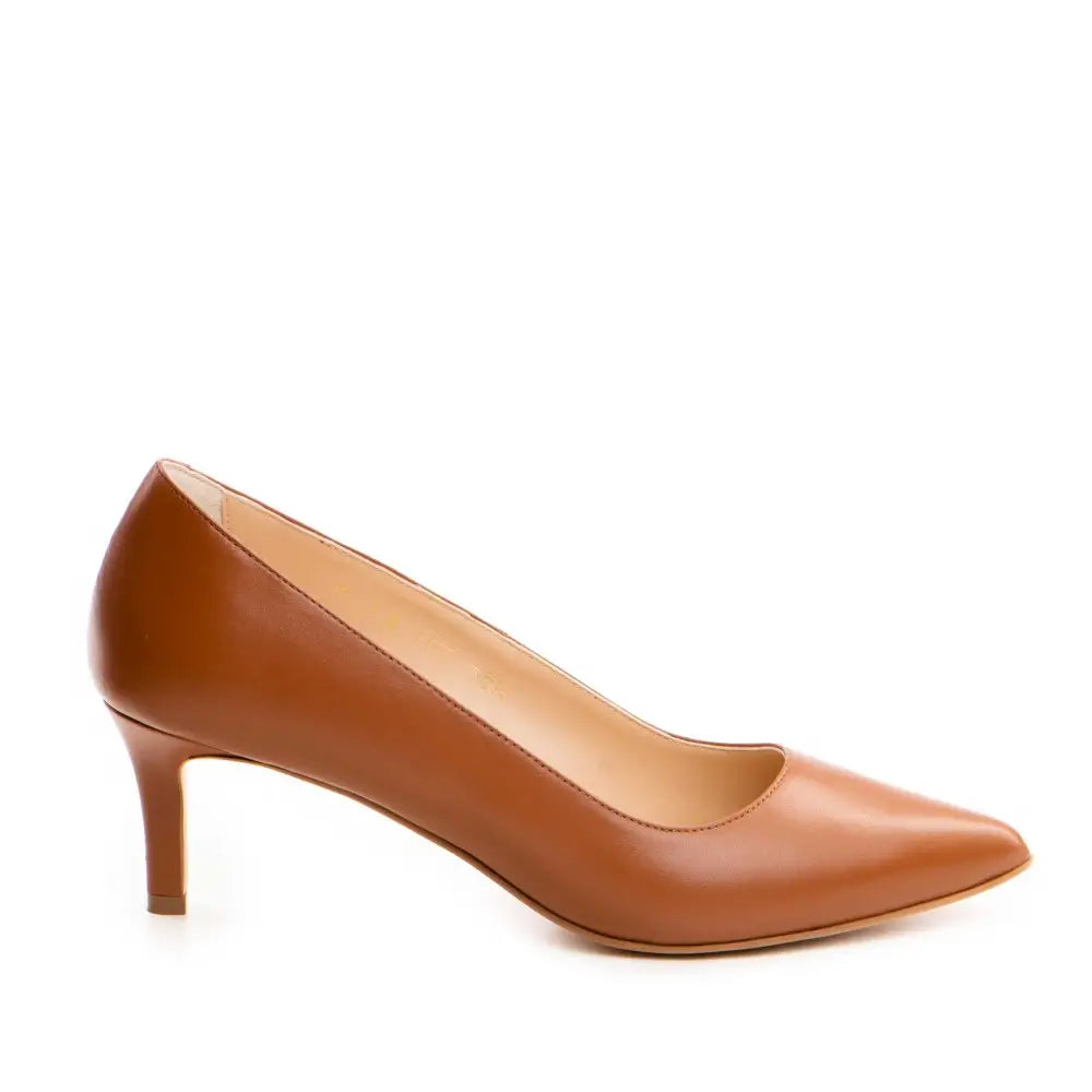 Pantofi Escarpin Guban Coniac - Piele Nappa