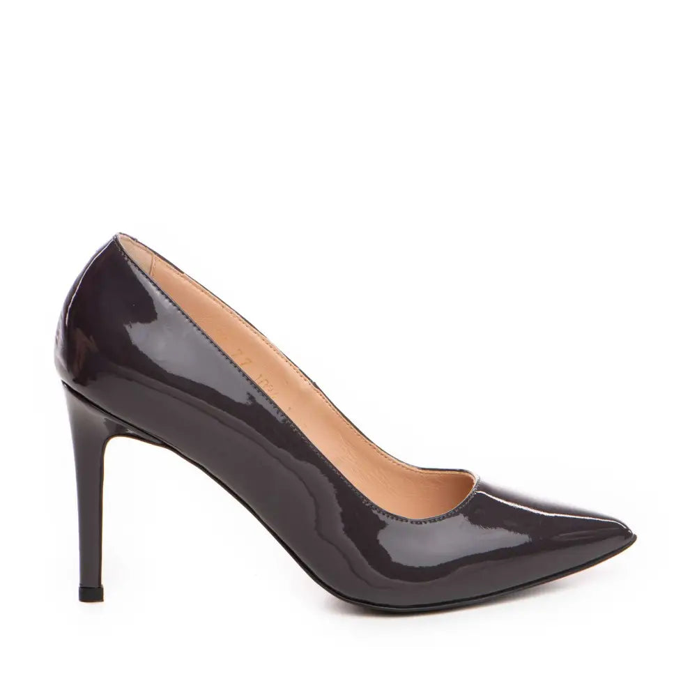 Pantofi dama Guban model 1206 piele lac gri